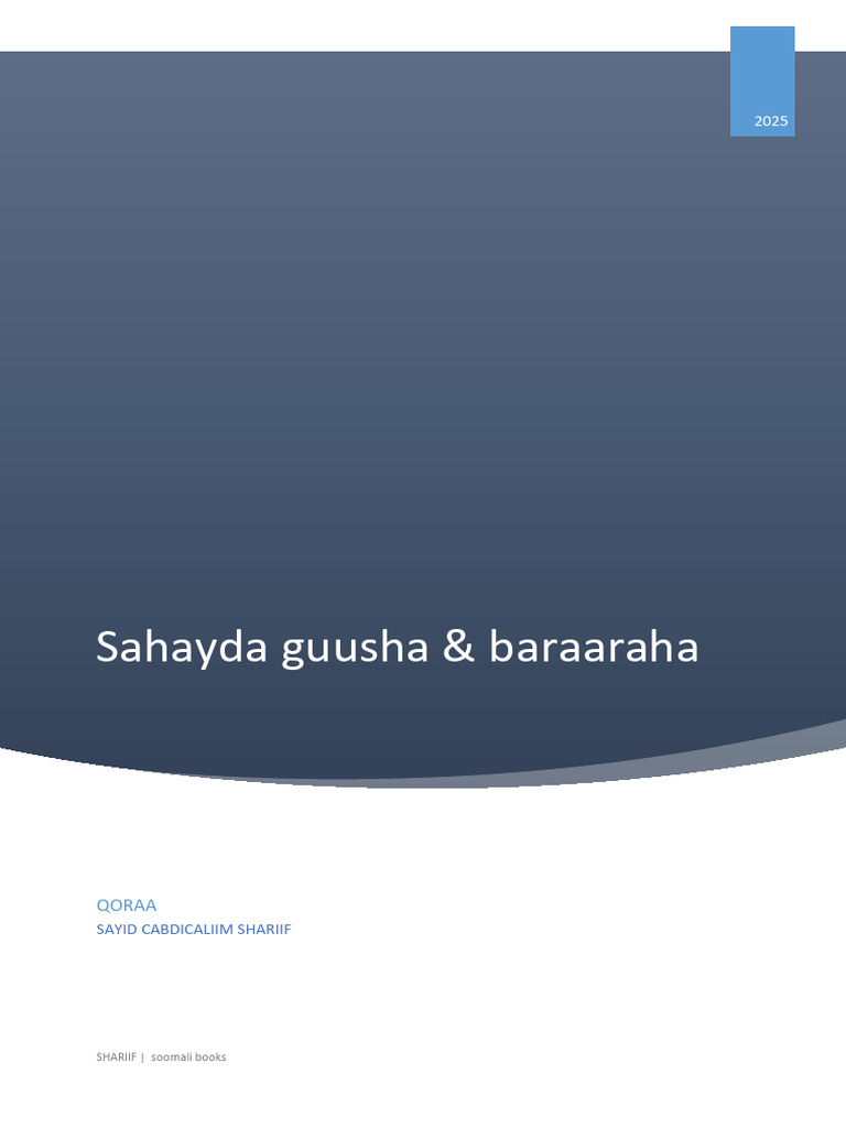 Buugga Sahayda Guusha & Baraaraha Pdfka | PDF
