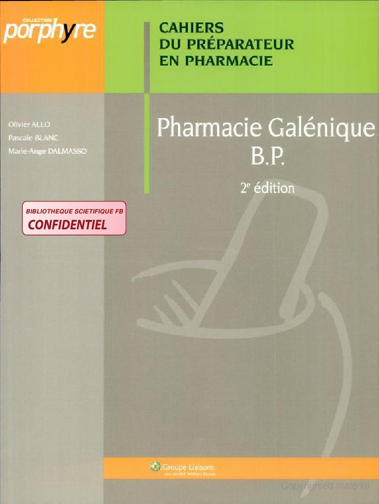 Pharmacie Galénique BP - 2 | PDF | Études des langues étrangères ...