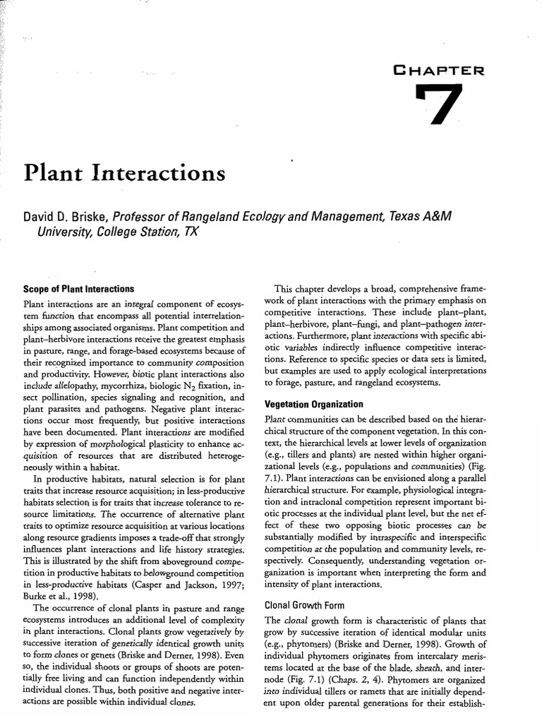 Plant Interactions 5 | PDF