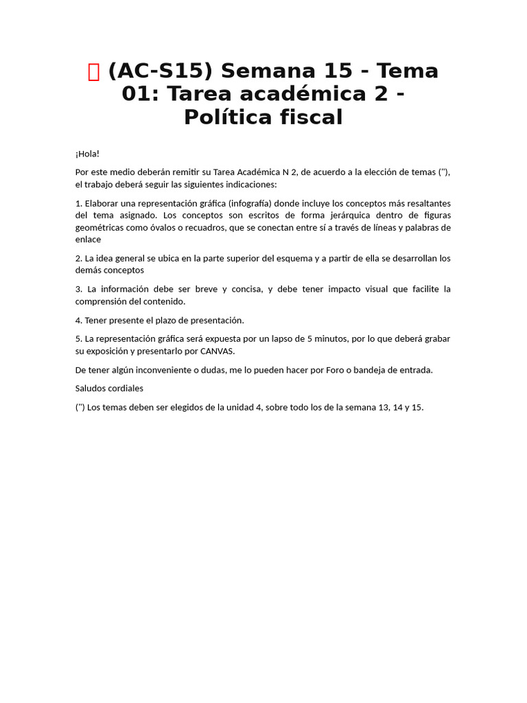 ? (AC-S15) Semana 15 - Tema 01 Tarea Académica 2 - Política Fiscal (Terminado) - ECONOMIA ...