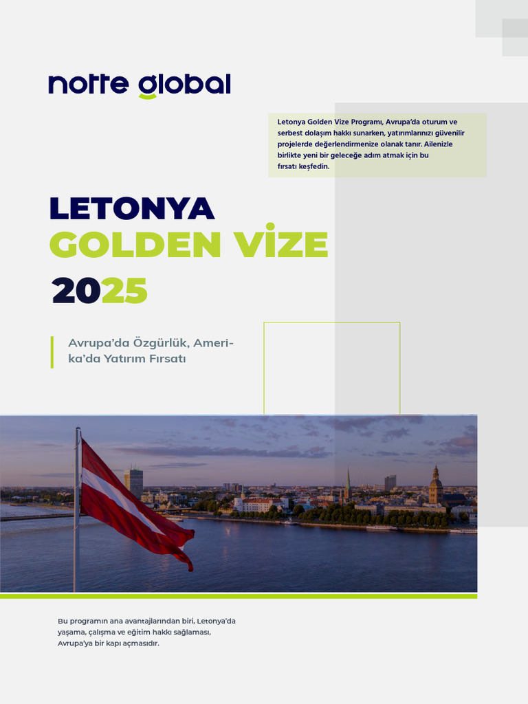 Letonya Golden Vize Tanitim Dosyasi | PDF