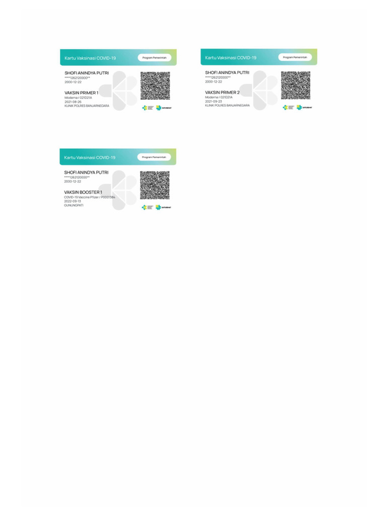 Sertifikat Vaksin | PDF