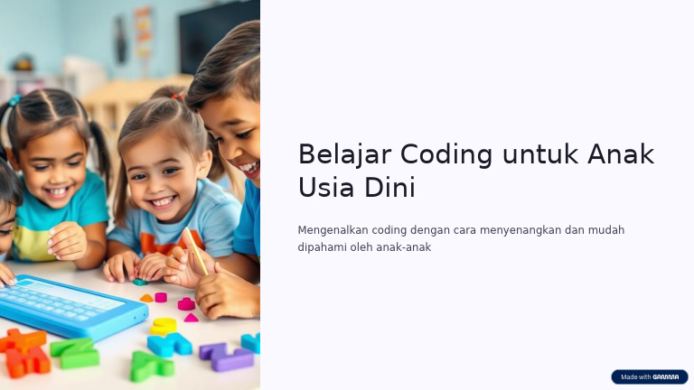 Belajar Coding Untuk Anak Usia Dini | PDF