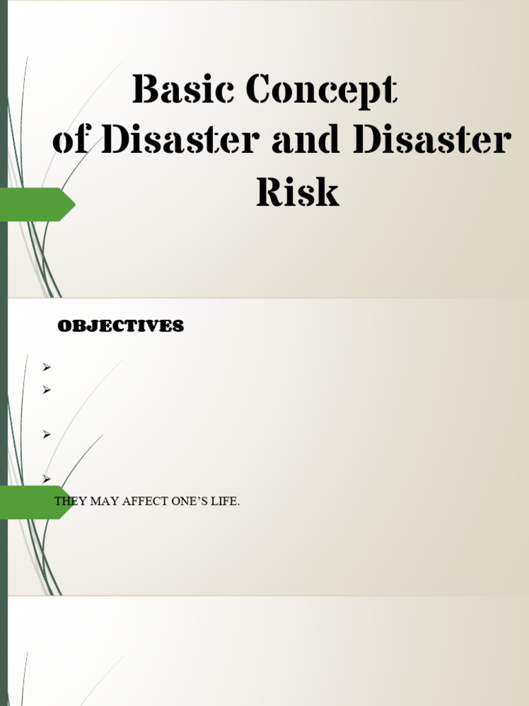 Week 1 Basic Concept of Disaster and Disaster Risk | PDF | Natural Disasters | Hazards