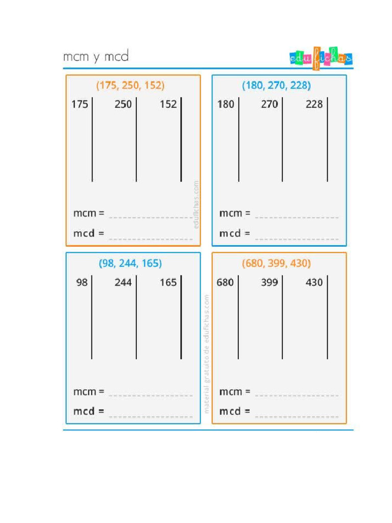 Tarea Mate (MCM, MCD) | PDF