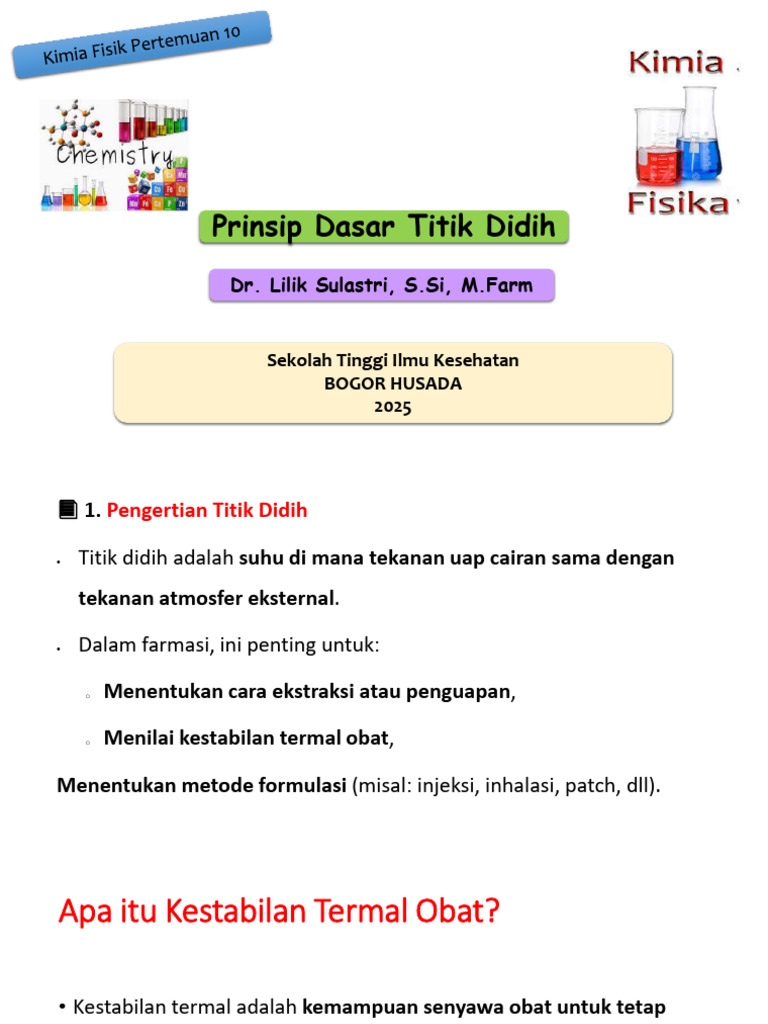 Kimfis Titik Didih Senyawa Obat | PDF