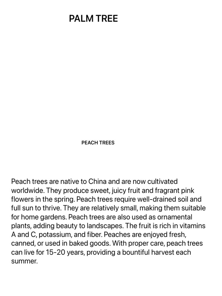 Peach Tree | PDF