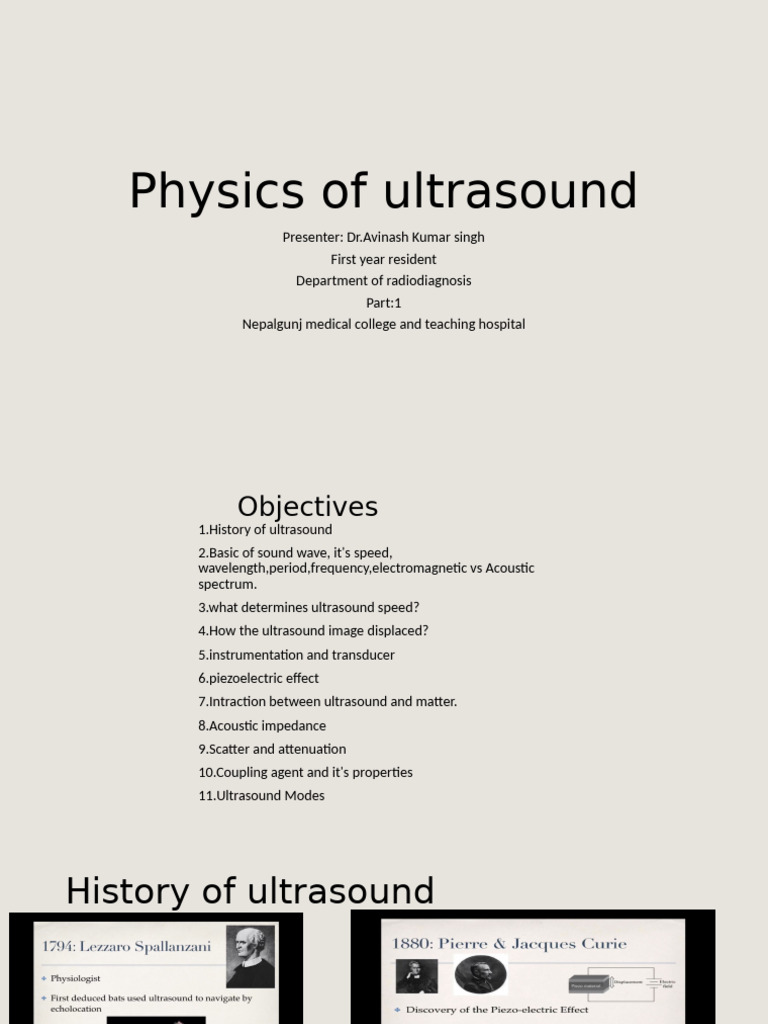 Physics of Ultrasound Part 1 | PDF | Sound | Waves