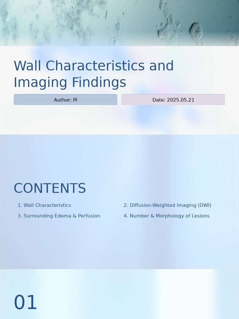 Wall Characteristics and Imag | PDF