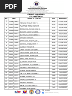 Grade 5 Class Lists 2025-2026 | PDF
