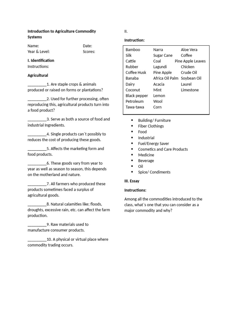 Introduction to Agriculture Commodity Systems | PDF | Foods | Agriculture