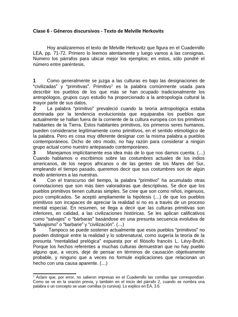 2020 - Clase Tema 6 - Géneros Discursivos - Texto Herkovitz | PDF ...