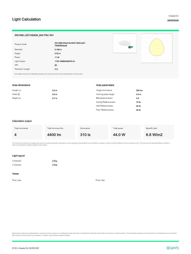 Light Calculation for DN145B LED | PDF | Electromagnetic Radiation ...