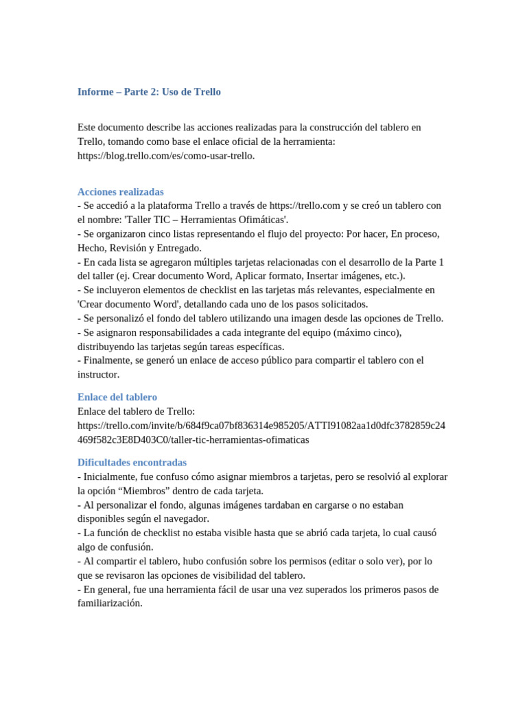 Informe Trello SENA FINAL | PDF