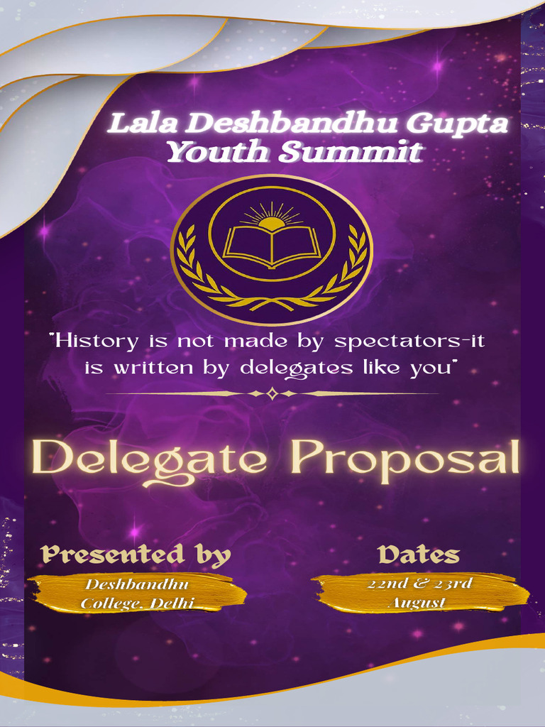 Lala Deshbandhu Gupta Youth Summit Brochure-Compressed | PDF