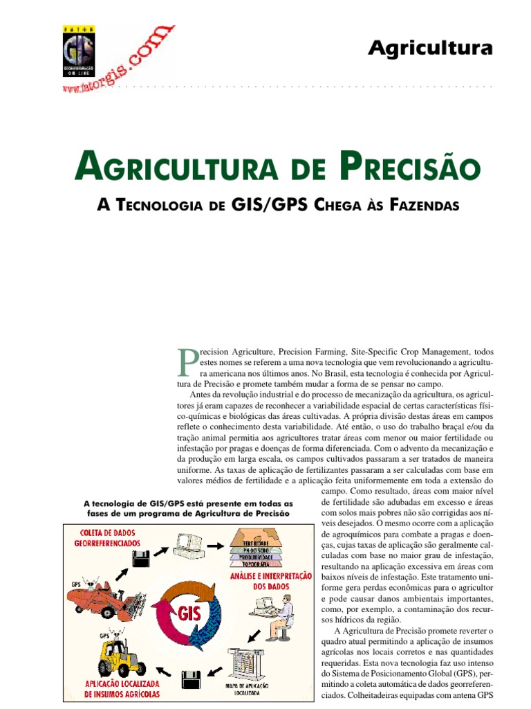Agricultura de Precisao | PDF | Sistema de Posicionamento Global (GPS) | Economia
