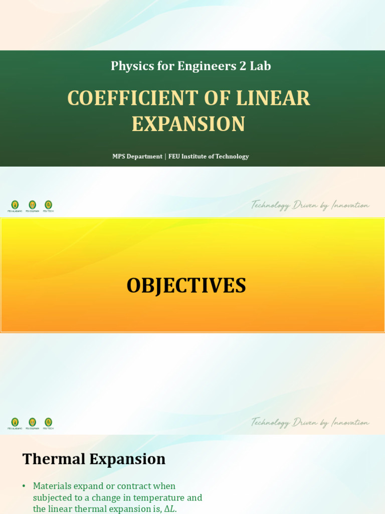 m2 Coefficient of Linear Expansion | PDF | Thermal Expansion | Applied ...