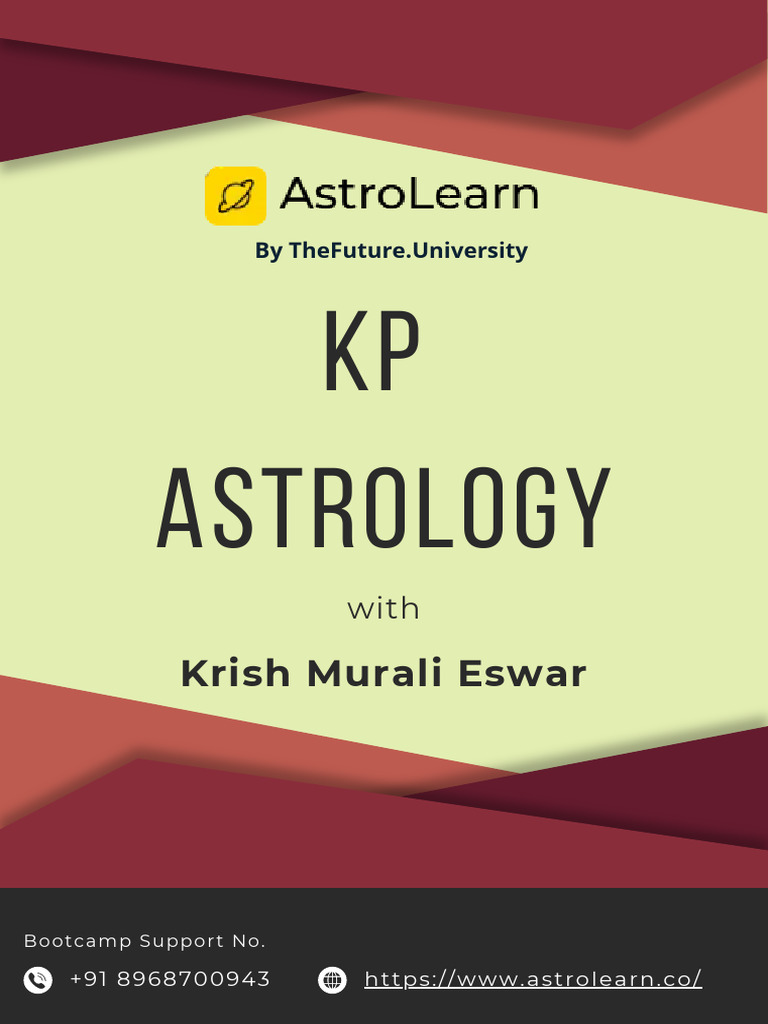 KP Astrology Masterclass Overview | PDF | Accuracy And Precision ...