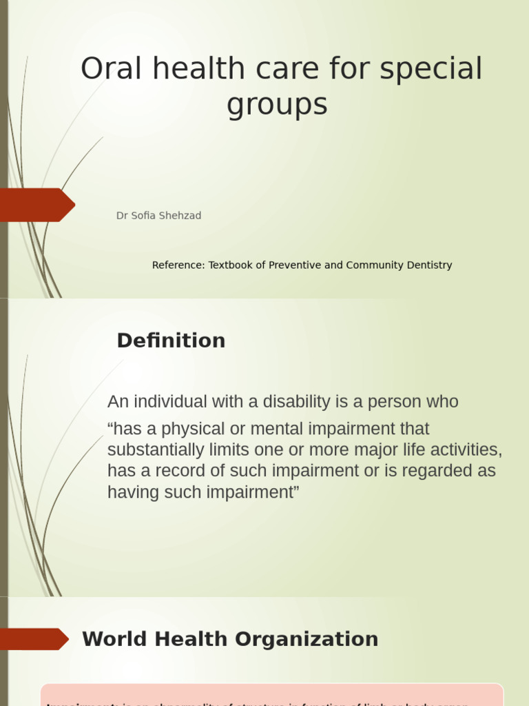 ORal Health Care Lecture | PDF | Medical Specialties | Diseases And ...