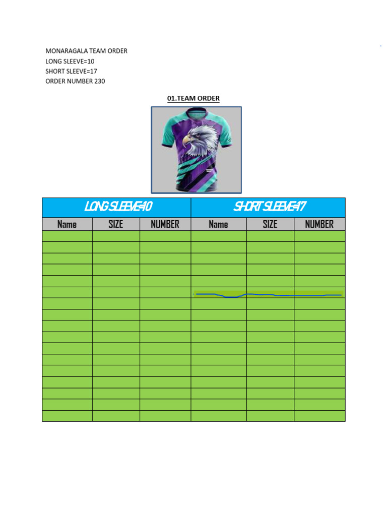 Monaragala Team Order | PDF
