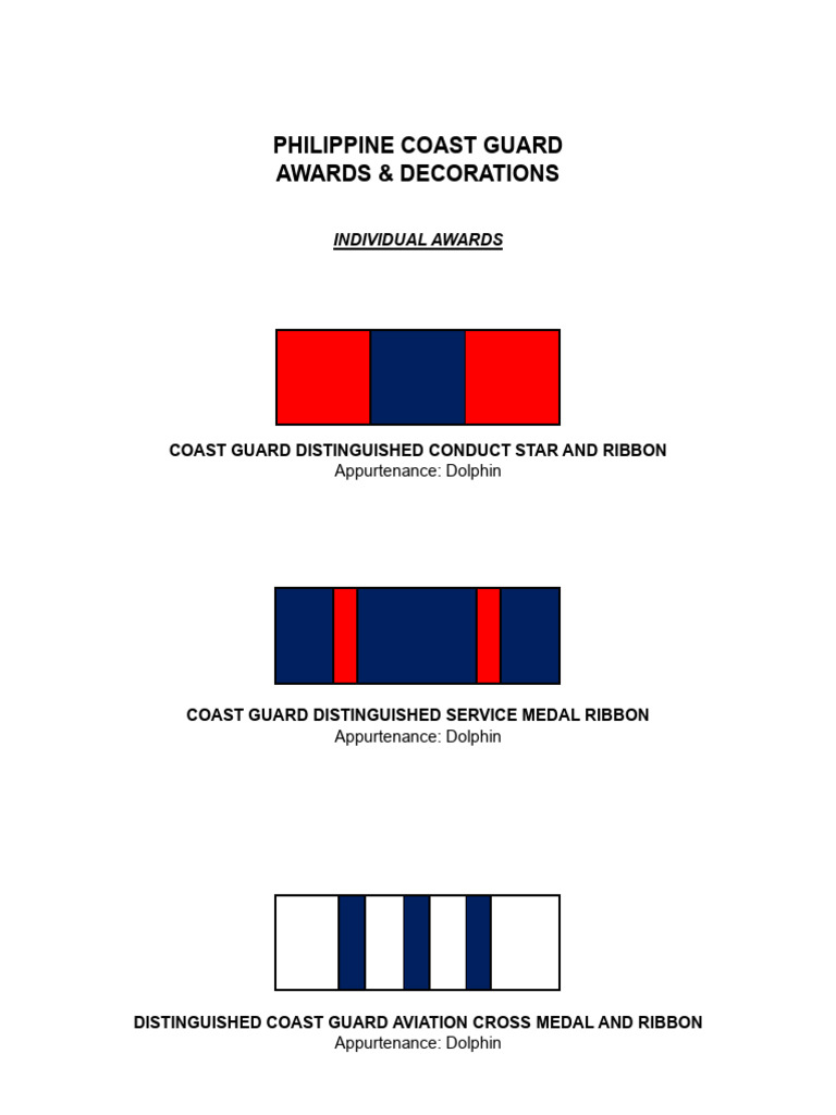 Philippine Coast Guard Awards Guide | PDF