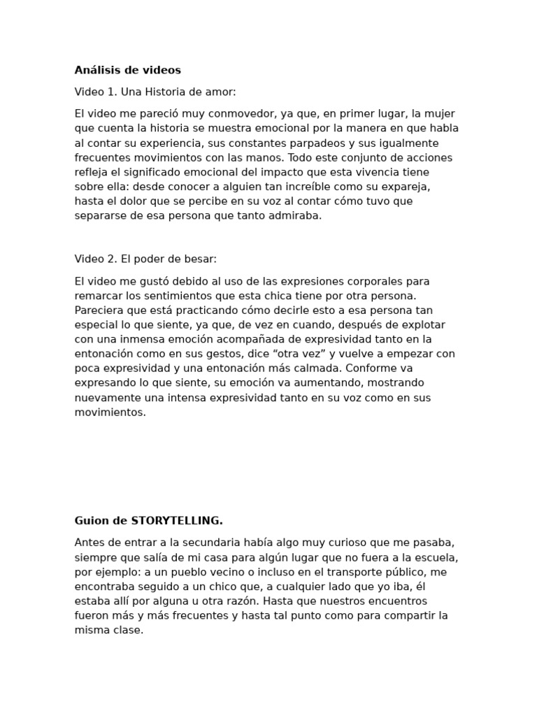 Analisis y Guion | PDF | Las emociones