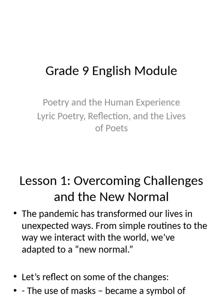 Detailed Grade9 English Module | PDF | Poetry | Henry Wadsworth Longfellow
