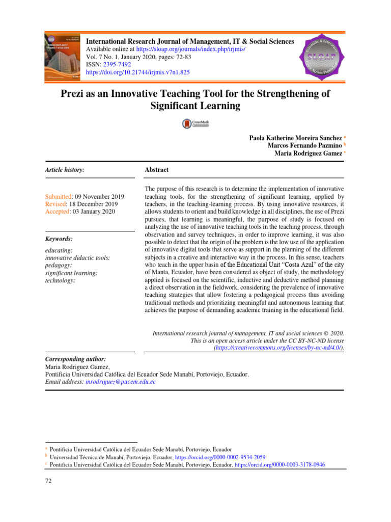 Prezi As An Innovative Teaching Tool For | PDF | Constructivism ...