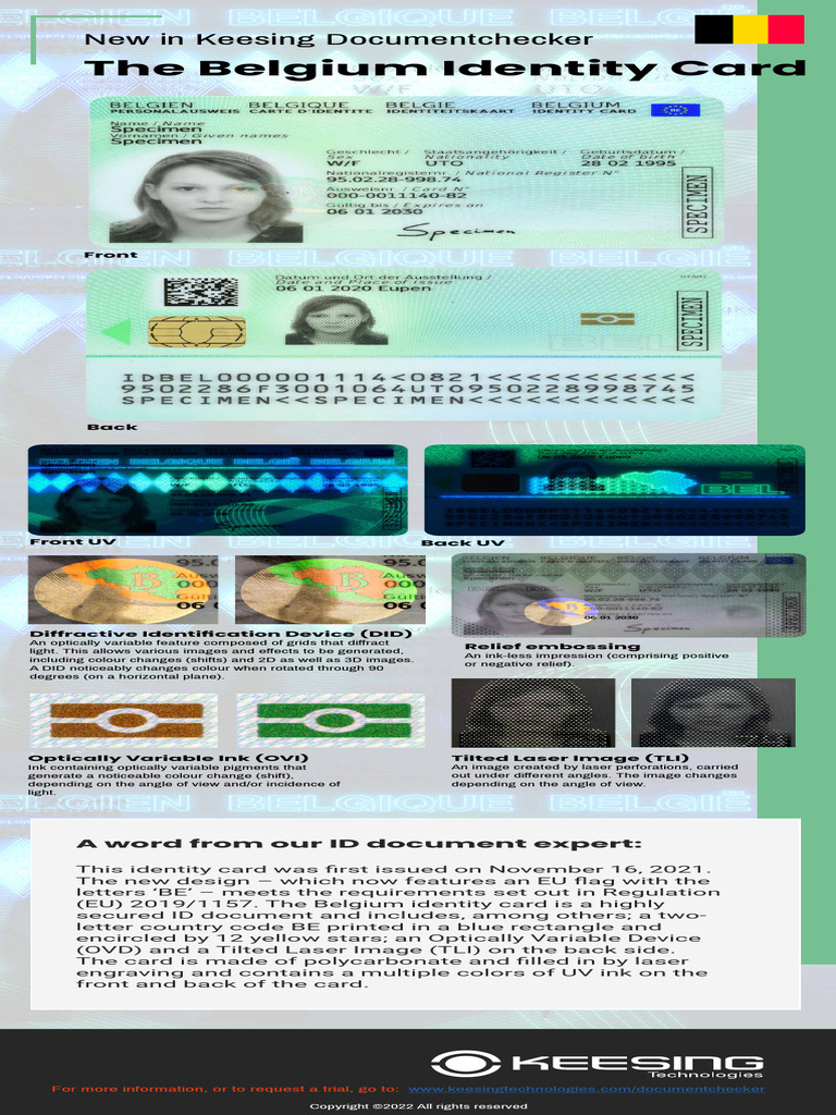 Belgium ID Card Infographic | PDF