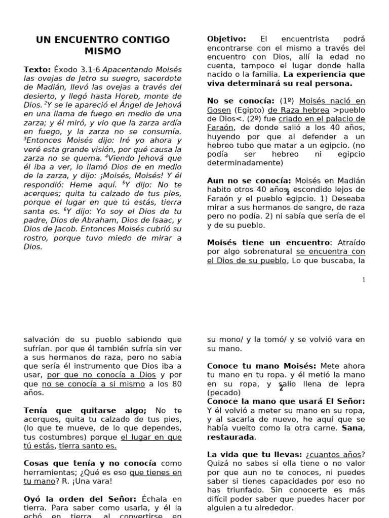 Encuentro Transformador con Dios | PDF | Moisés | Libro del éxodo