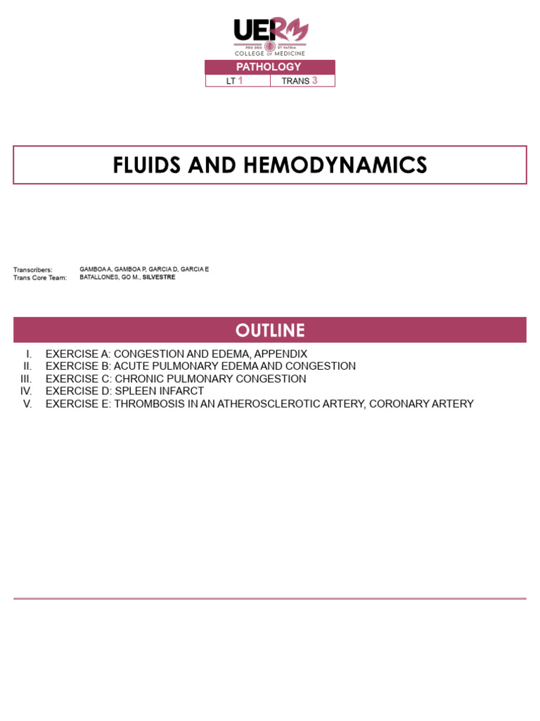 (PTH) LAB 1.03 Fluid and Hemodynamic Derangements - Santos (Final v.3 ...