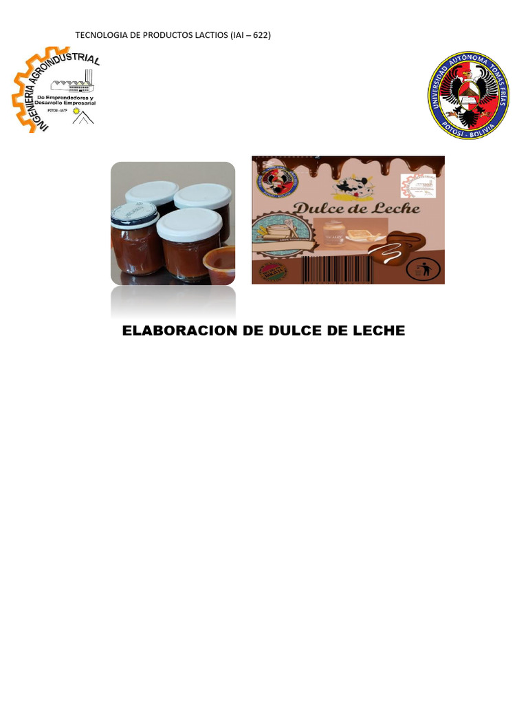 Elaboración de Dulce de Leche | PDF | Leche | Cuchillo