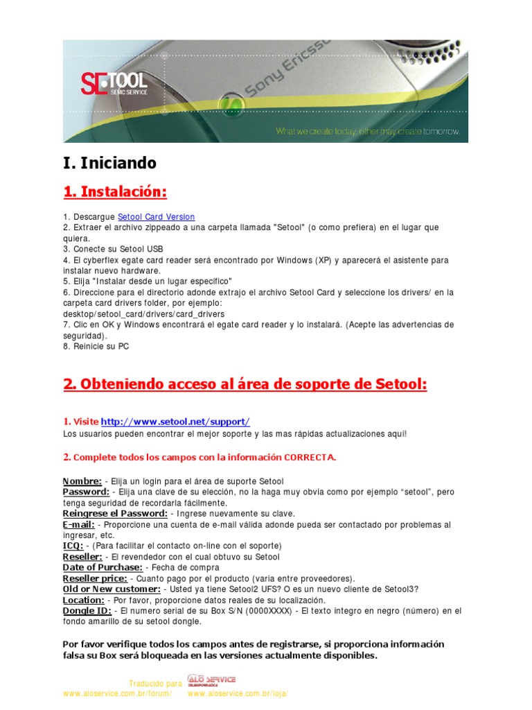 Completo Manual Setool3 | PDF