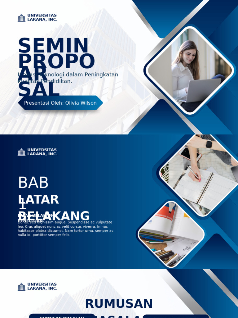 Biru Dan Putih Modern Seminar Proposal Presentation | PDF