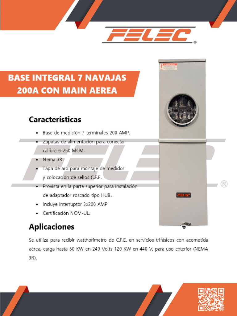 Base Integral para Medidor CFE 200A | PDF