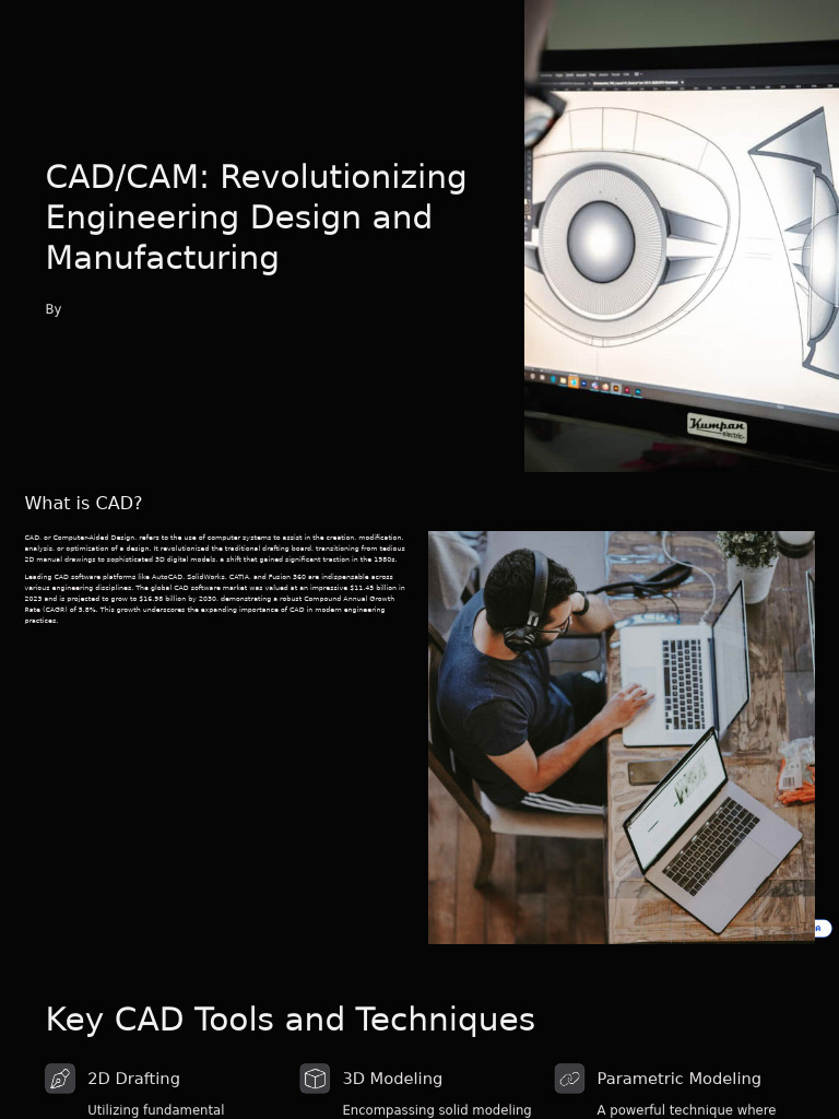 CADCAM Revolutionizing Engineering Design and Manufacturing | PDF | Computer Aided Design ...