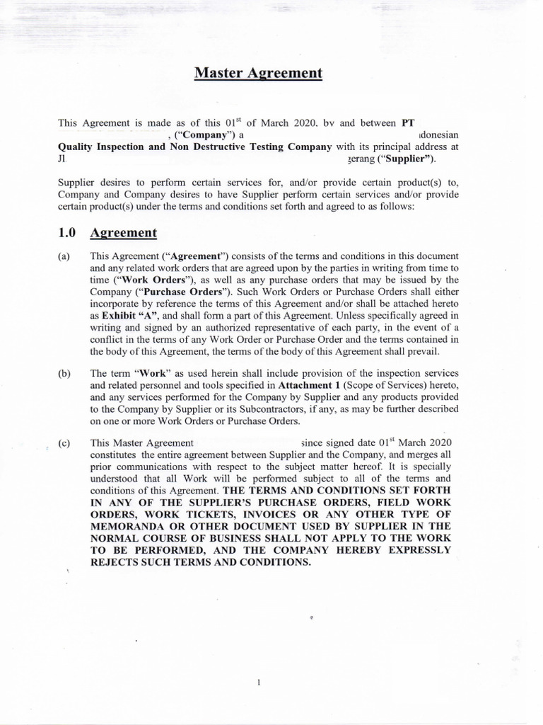 2020 Agreement | PDF