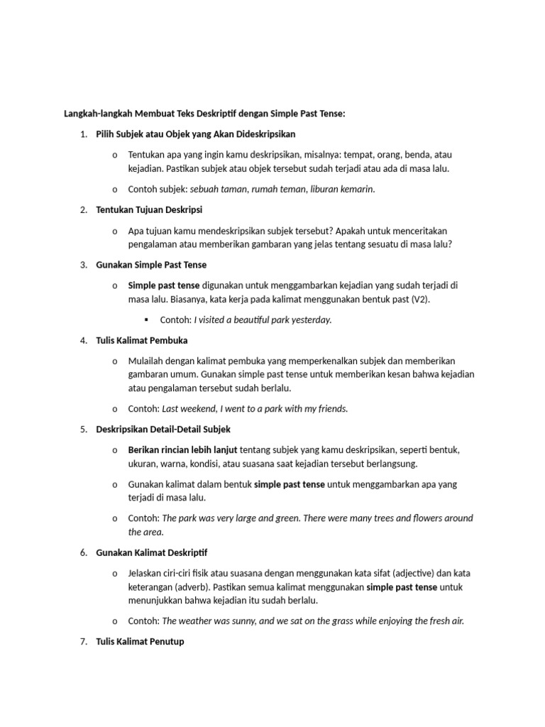 Langkah Membuat Descriptive Text Grade 8 | PDF | Experience | Senses