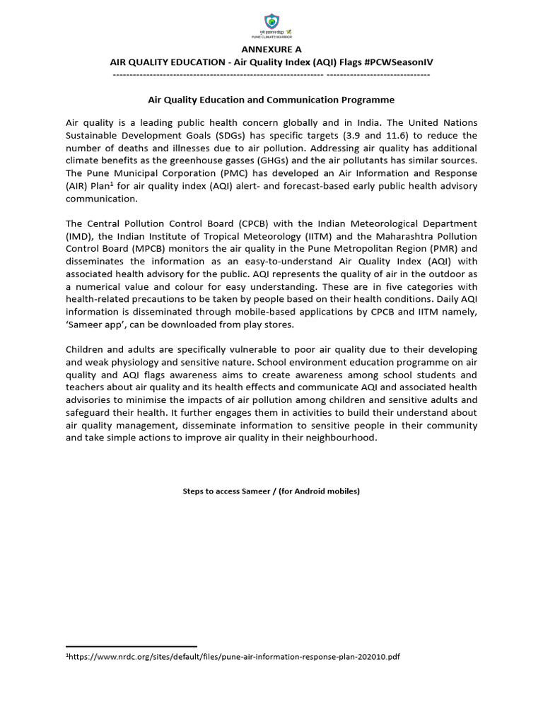 Annexure A - Monitoring Aqi App & Flags | PDF | Natural Environment ...