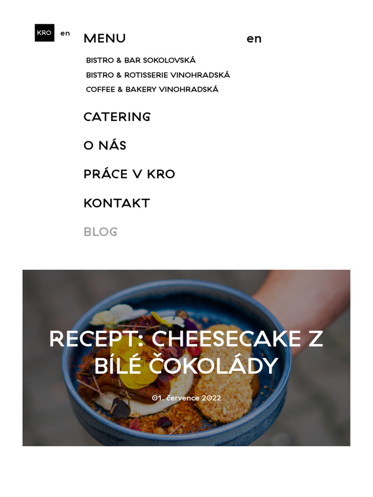 Recept - Cheesecake Z Bílé Čokolády I KRO Kitchen | PDF