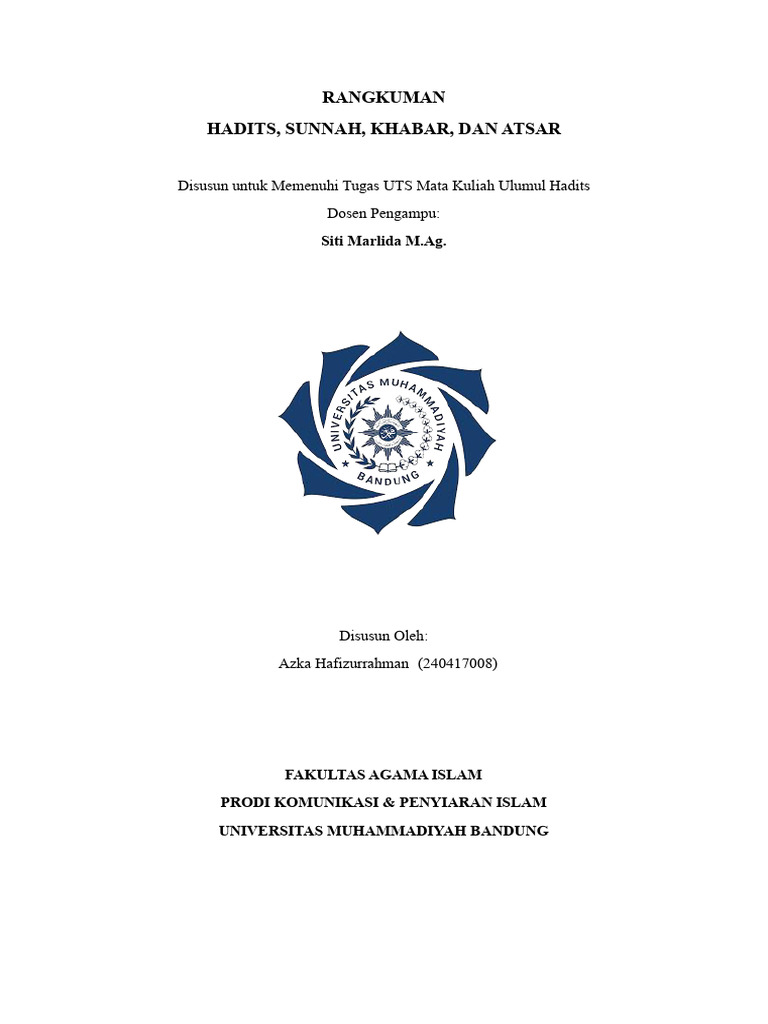 Rangkuman Ulumul Hadits | PDF