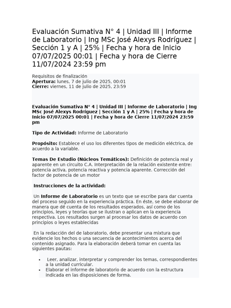 1 - Laboratorio de Mediciones Electricas | PDF | Energia electrica | Laboratorios