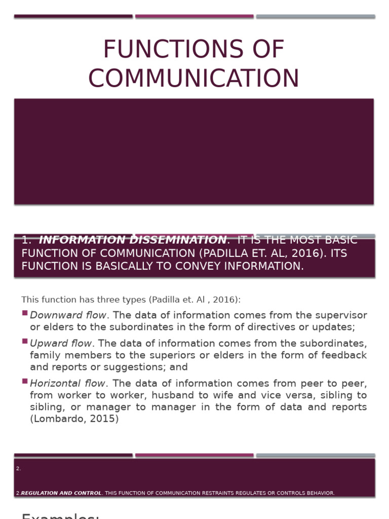 Functions of Communication | PDF | Communication | Jargon