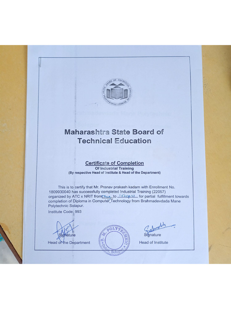 Sample ITR Training Report | PDF