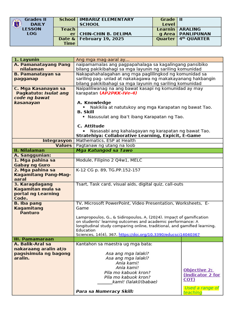 AP2 Q4 W1 Katungod Sa Tawo New 2024-2025 | PDF