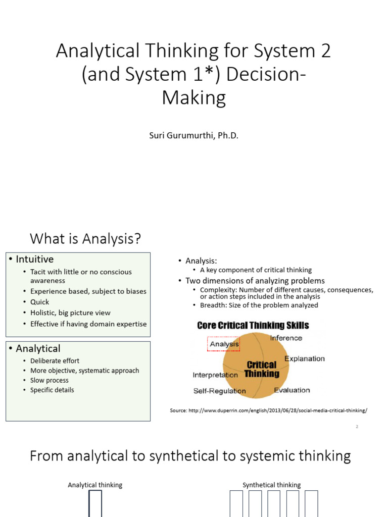 Enhancing Analytical Thinking Steps | PDF | Thought | Mathematical ...