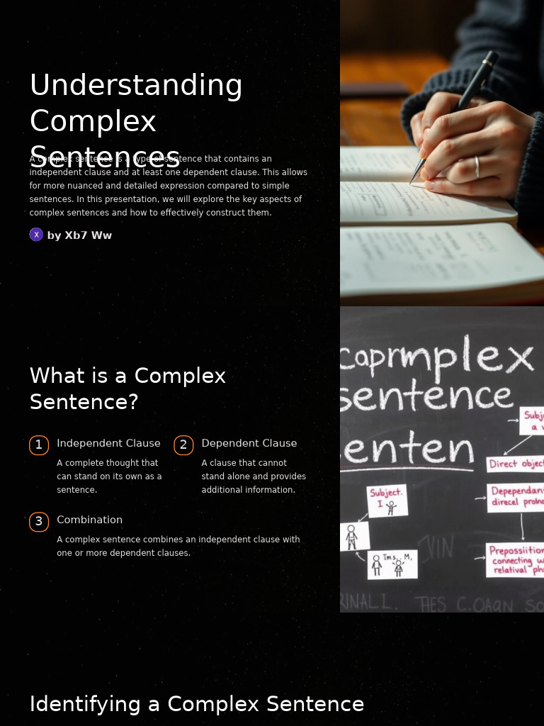 Understanding Complex Sentences | PDF | Clause | Sentence (Linguistics)