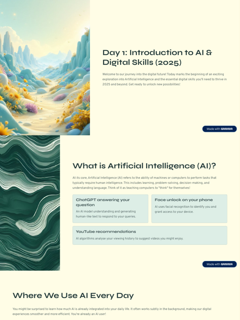 AI & Digital Skills for 2025 | PDF | Artificial Intelligence ...