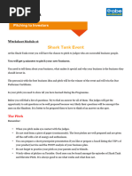 Shark Tank Pitch Template Guide | PDF | Investing | Valuation (Finance)