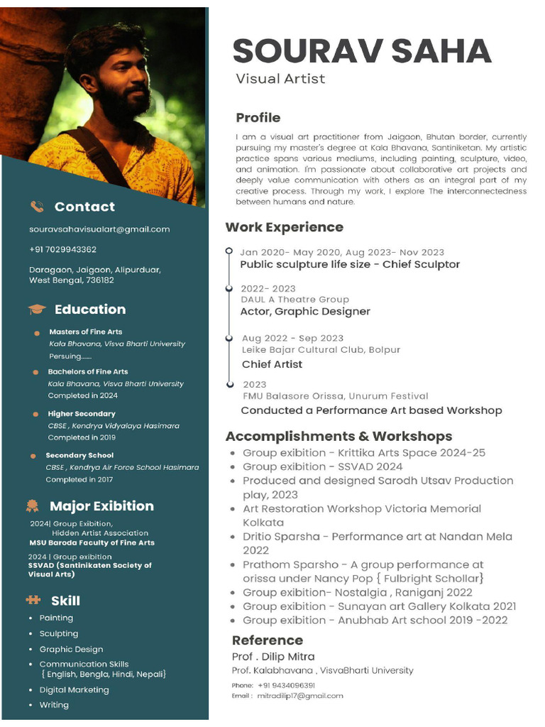 Indian Art Fair Portfolio Sourav Saha | PDF | Visual Perception | Eye